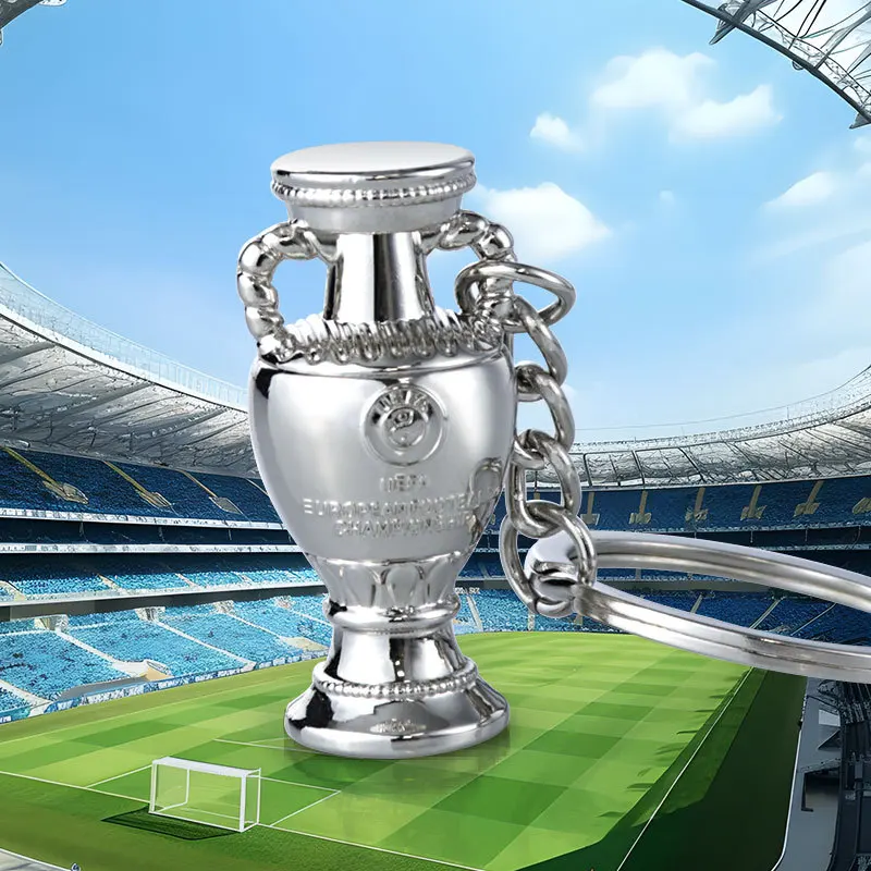 European-Championship-Metal-Solid-Small-Trophy-Pendant-Keychain ...