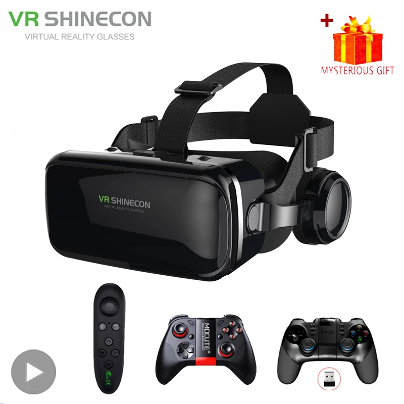 Shinecon Vr Glasses Headset Virtual Reality Devices Lenses Goggles ...