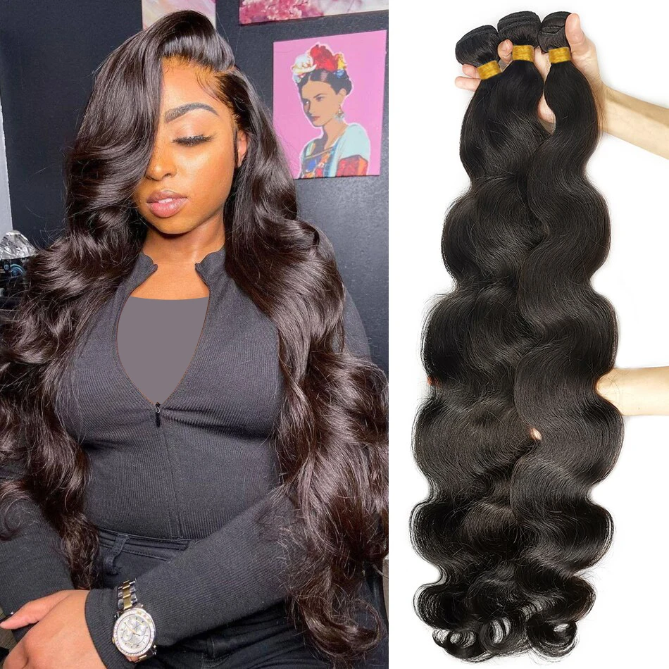 Melodie Body Wave Weave Bundles 26 28 30 32 Inches Human Hair With ...