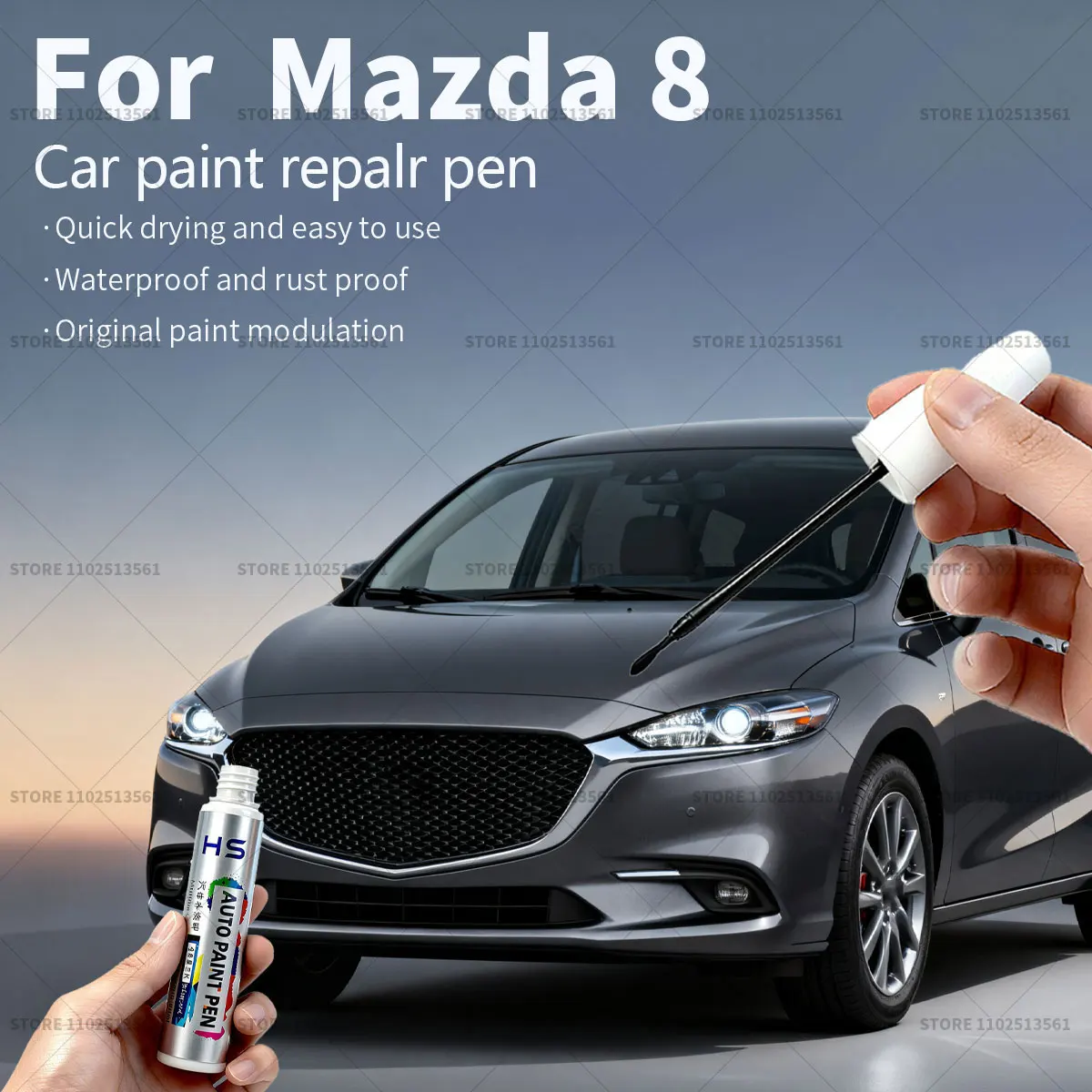 For Mazda 8/MPV Car Paint Repair Pen Touch Up Scratch Remover DIY Auto ...