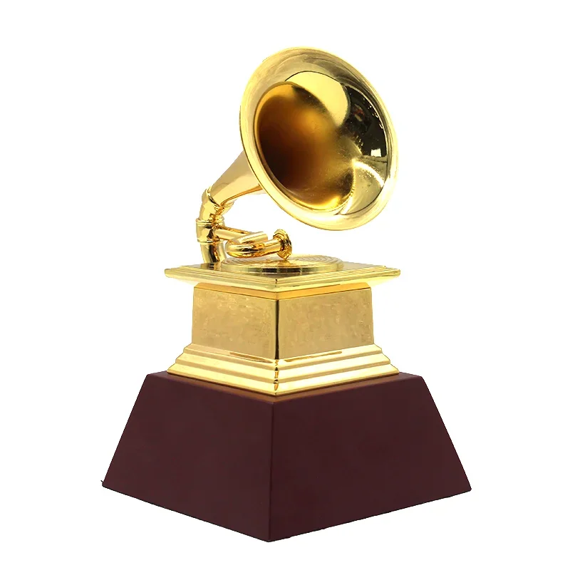 High-Quality-Golden-Zinc-Alloy-Music-Metal-Trumpet-Awards-Vocal ...