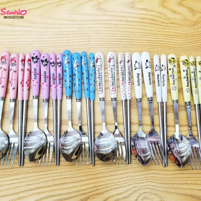Miniso-Hello-Kitty-Kuromi-Cinnamoroll-Pachacco-Travel-Portable-Cutlery ...