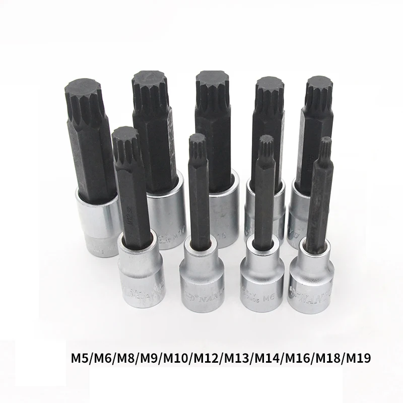 1PCS-100mm-1-2-Drive-S2-Alloy-Torx-Screwdriver-Bit-12-Point-Spline ...