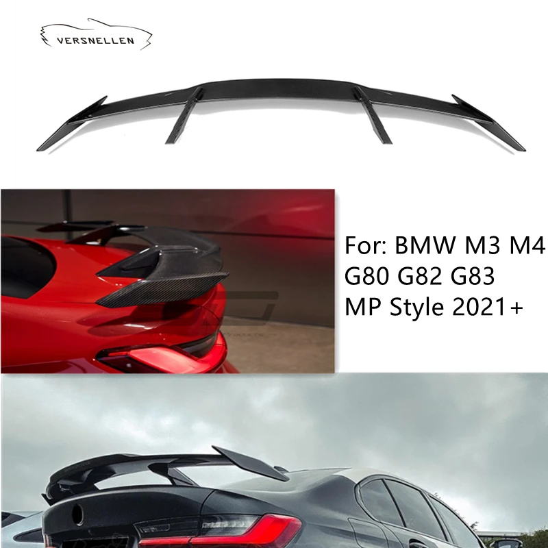 MP Style Dry Carbon Fiber Spoiler Wings For BMW M3 M4 G80 G82 G83 Sedan ...