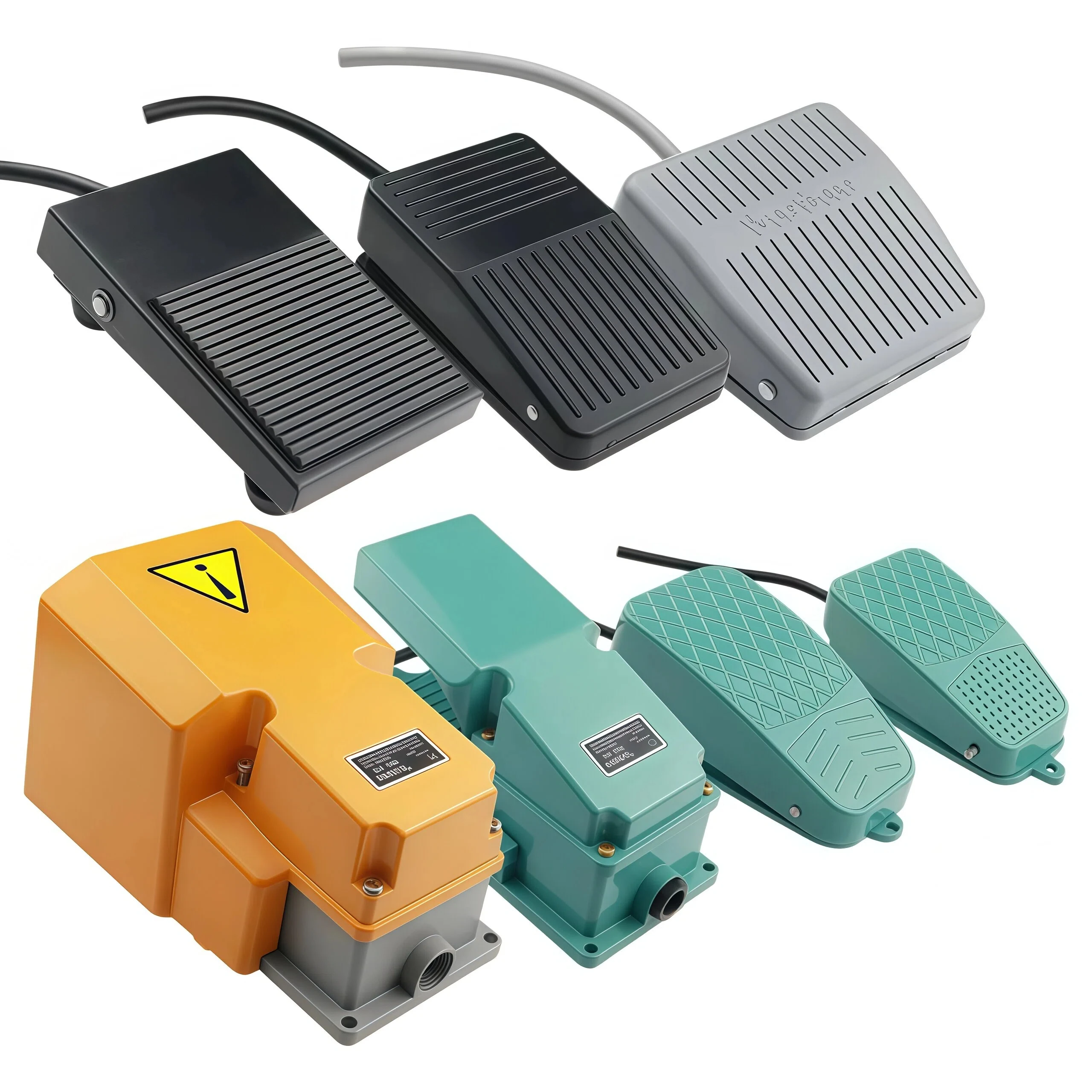 FS-01 1 2 3 201 Foot Switch 10A 250V AC Metal Anti-Slip Electric Key ...