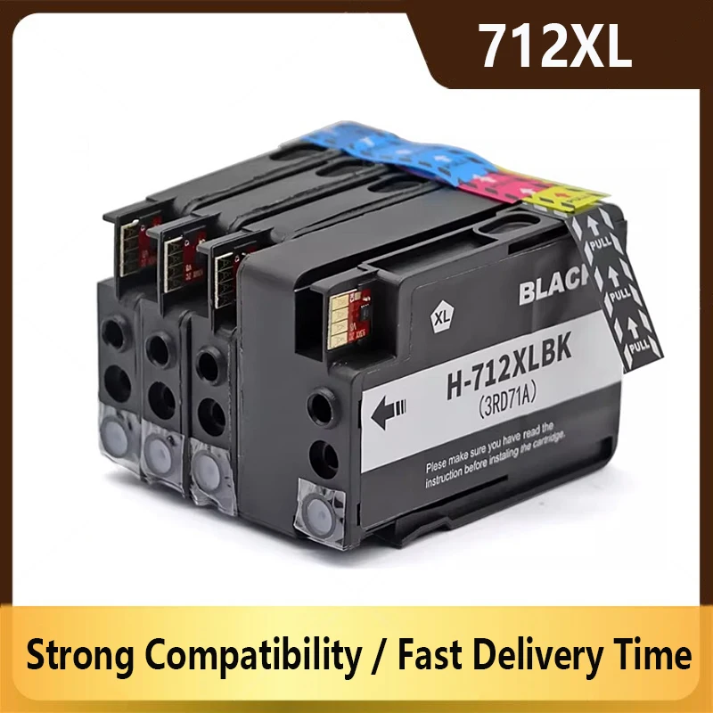 712 XL 712XL 712B 3ED71A Cartucho de tinta compatível para HP712 para ...