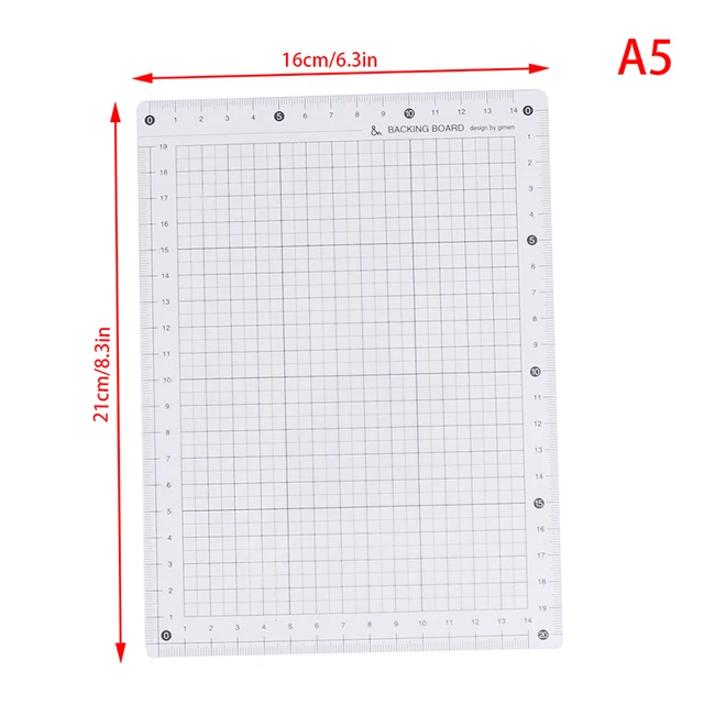 Transparent Ruler Board A4 A5Students Writing Desk Pad PVC Grid Sewing ...