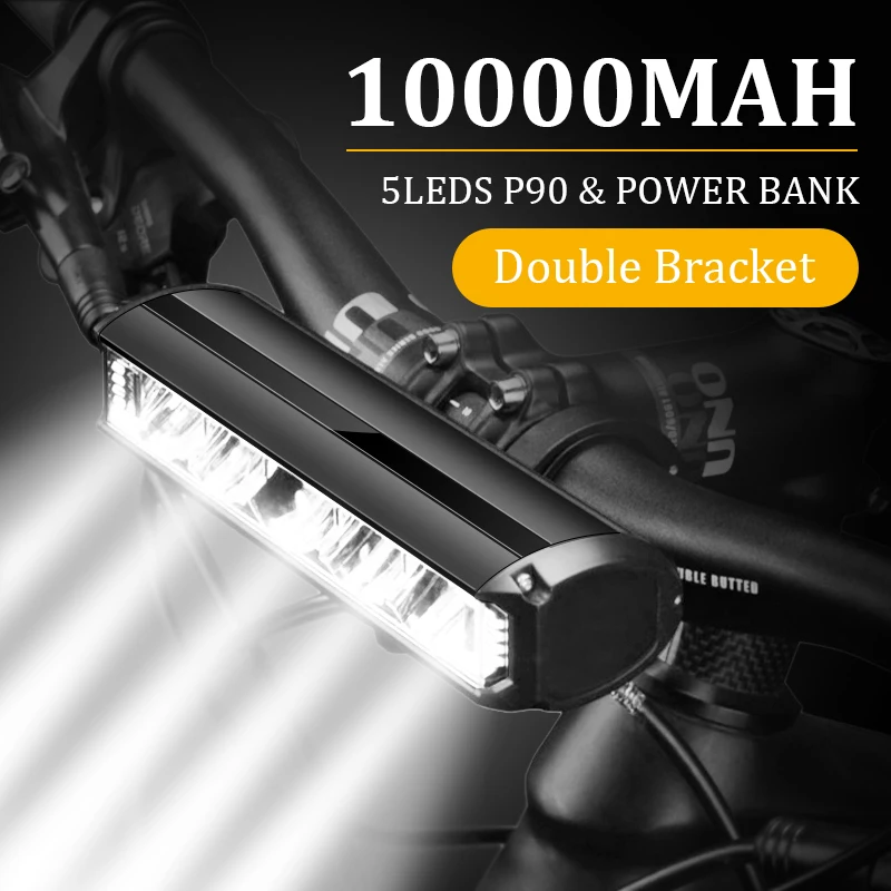 Bicycle-Light-10000mAh-Bike-Light-Power-Bank-Flashlight-USB-Charging ...