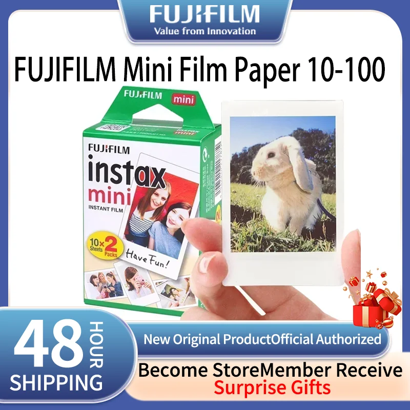 Origin-Fujifilm-Instax-Mini-Film-Paper-10-100-Sheets-for-Fuji-Instant ...