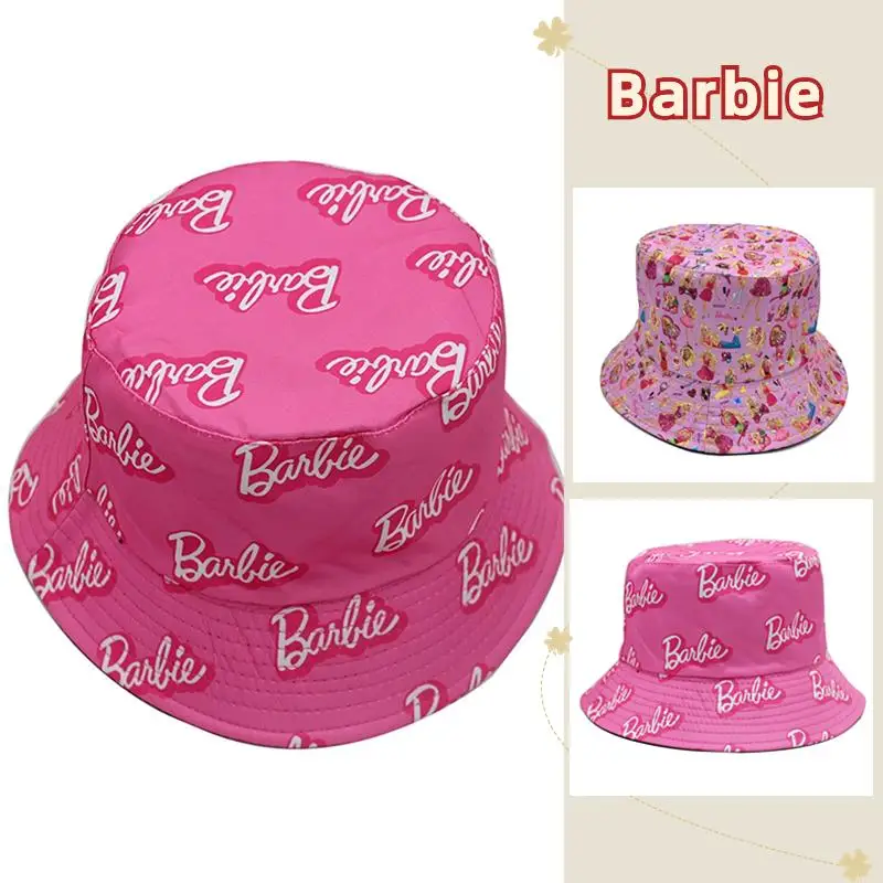Miniso-Barbie-Fisherman-Hat-Cartoon-Kawaii-Y2K-Girls-Sunshade-Hat-Anime ...