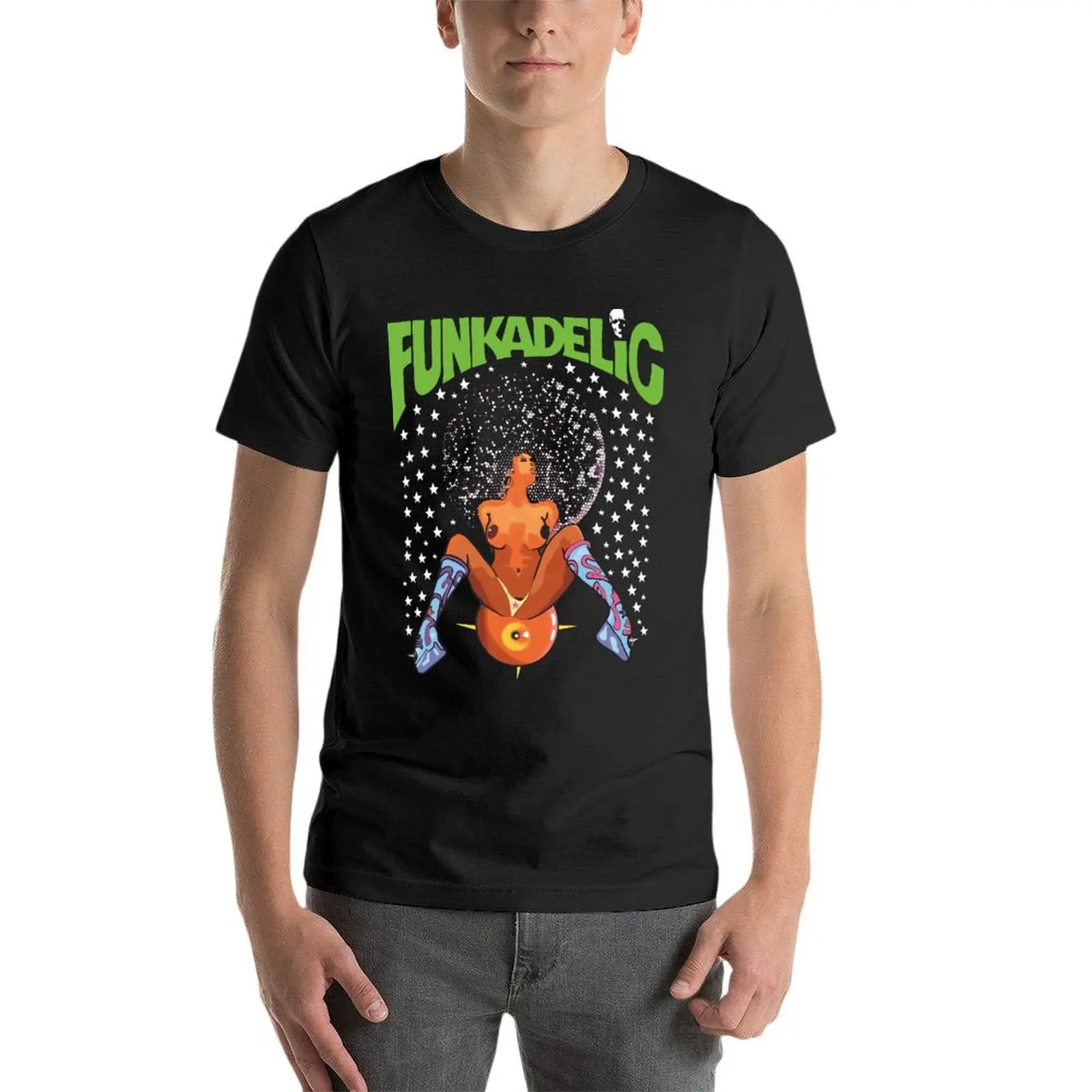 Funkadelic banda afro menina psychadelic funk oversize t camisa ...