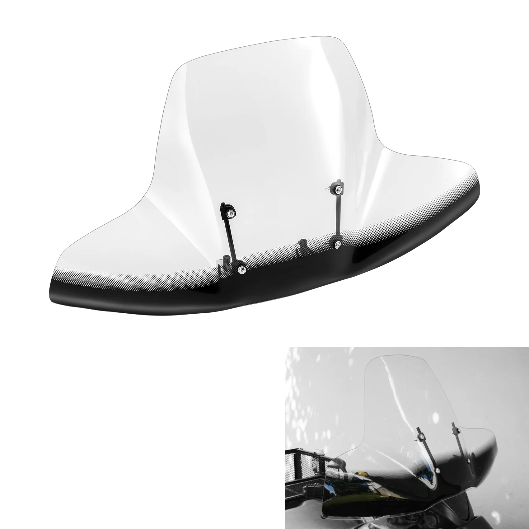 ATV Windshield Windscreen Fit For Polaris Arctic CAT CAN AM Fourtrax ...