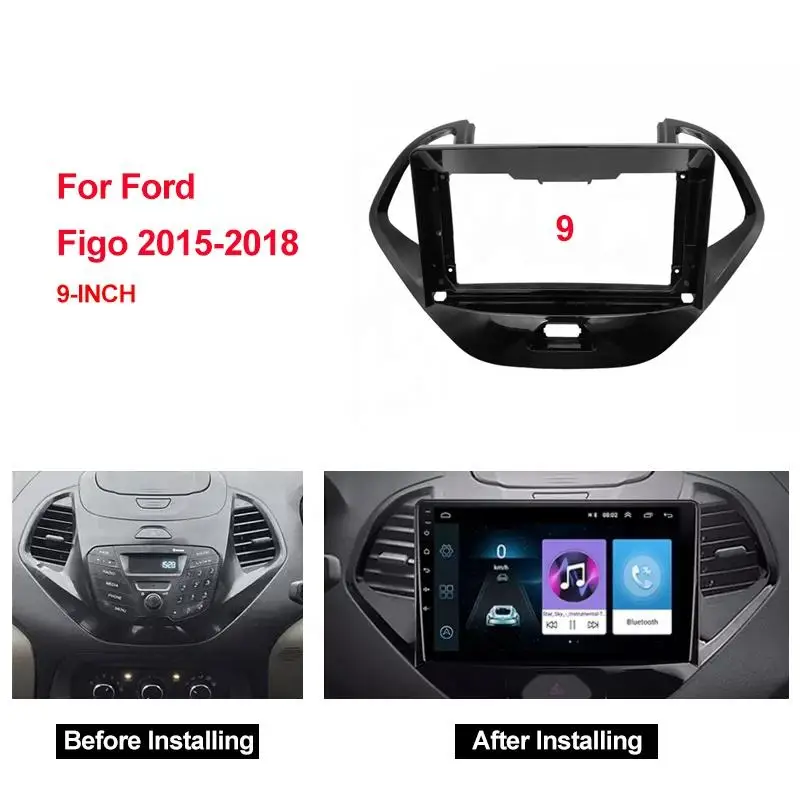 9 Inch Car Radio Fascia Frame 2din Install Panel Dashboard For Ford ...