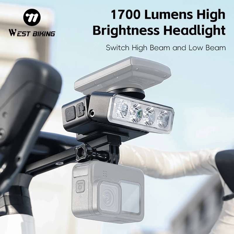 WEST-BIKING-Bike-Lights-1700LM-IPX6-Waterproof-Bike-Headlight-Night ...