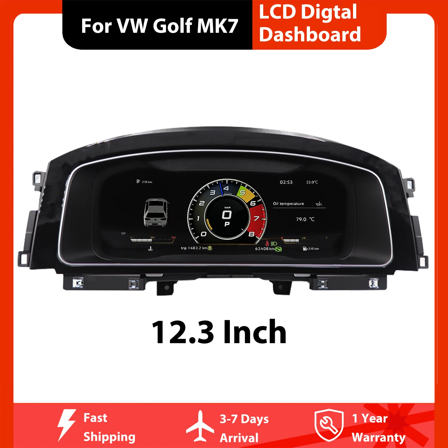Instrumento-Digital-de-cl-ster-para-coche-Volkswagen-Golf-MK7-12-3-7-5 ...