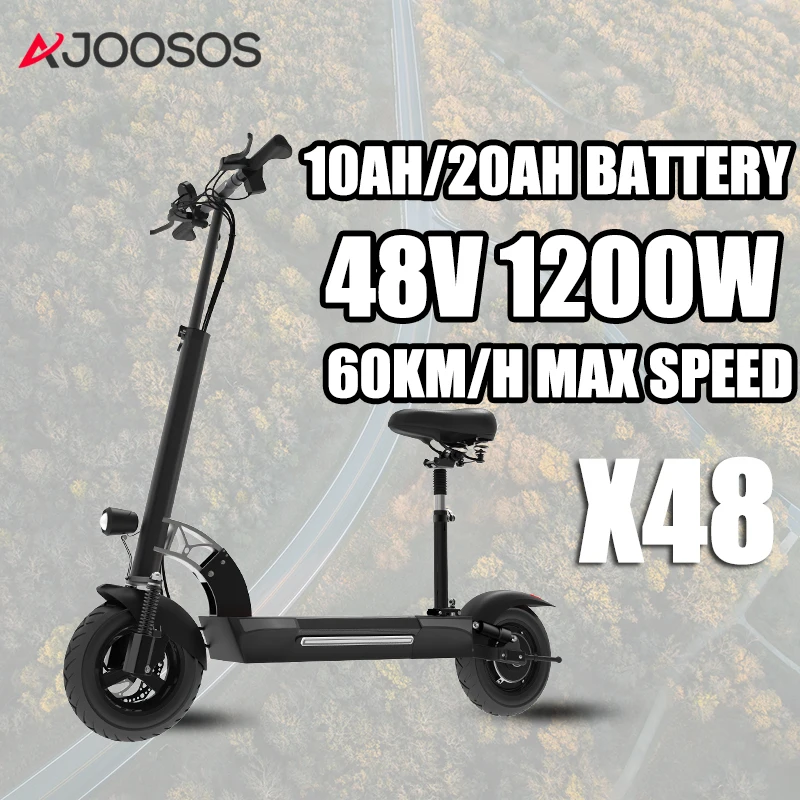 48V-1200W-Electric-Scooter-60KM-H-Speed-30-100KM-Long-Range-with-10 ...