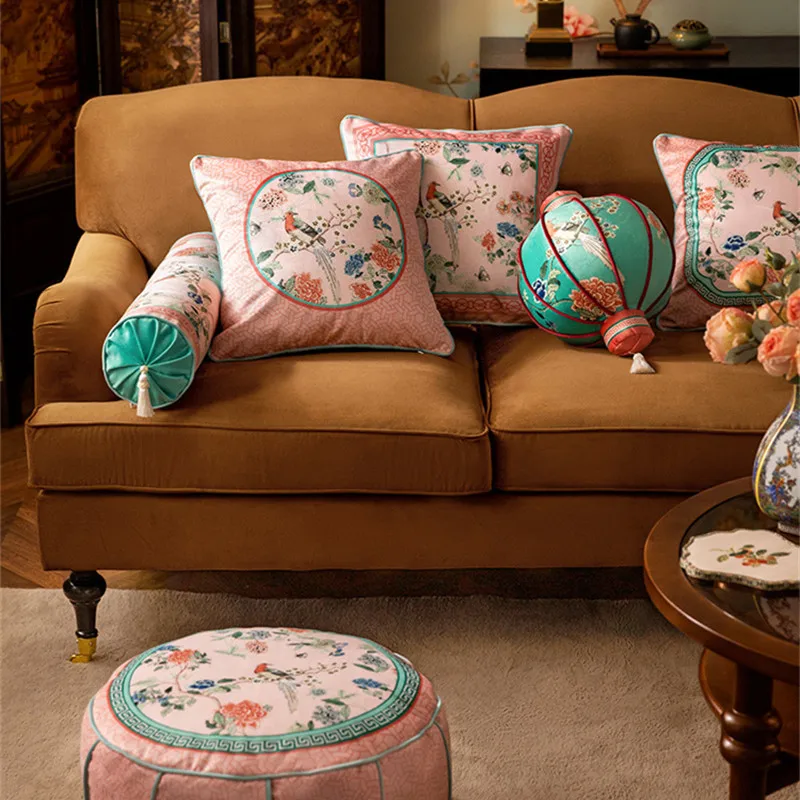 Chinese-Wind-Vine-Flower-Velvet-Throw-Fronha-Capa-de-Almofada-Home ...