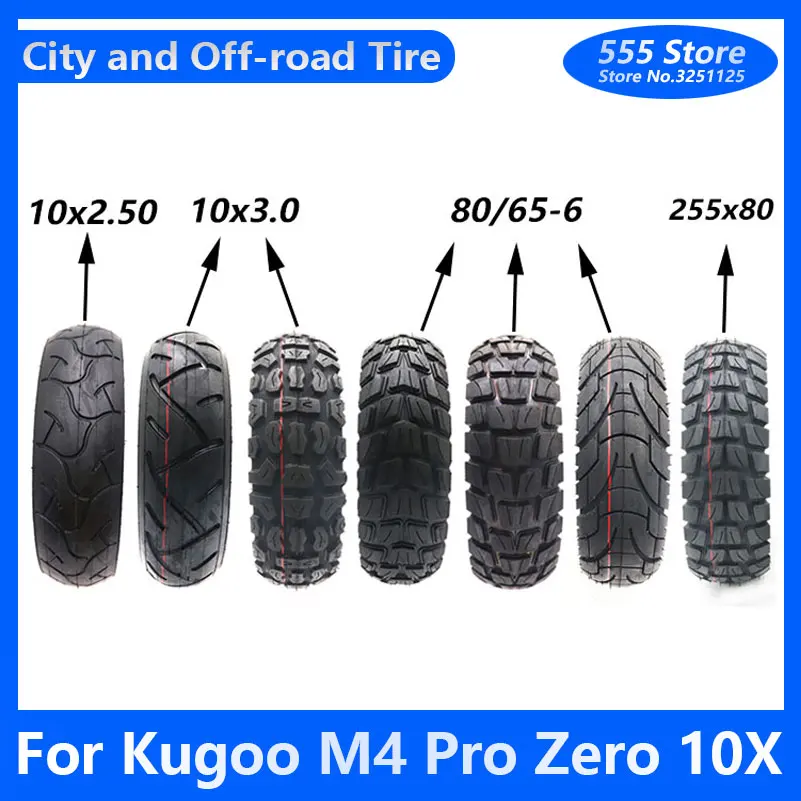 10 Inch Tire 10x2.50 10x3.0 80/65-6 255x80 Outer Tyre Innre Tube Off ...