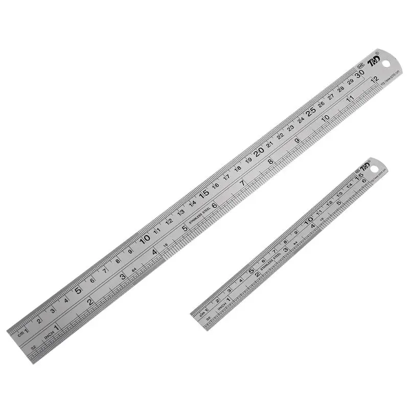 15cm-30cm-Stainless-Steel-Ruler-Set-Metal-Rulers-Kit-Perfect-Straight ...