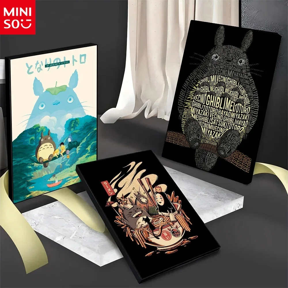 MINISO DIY Digital Oil Painting Set Studio Ghibli Anime Totoro Cartoon ...