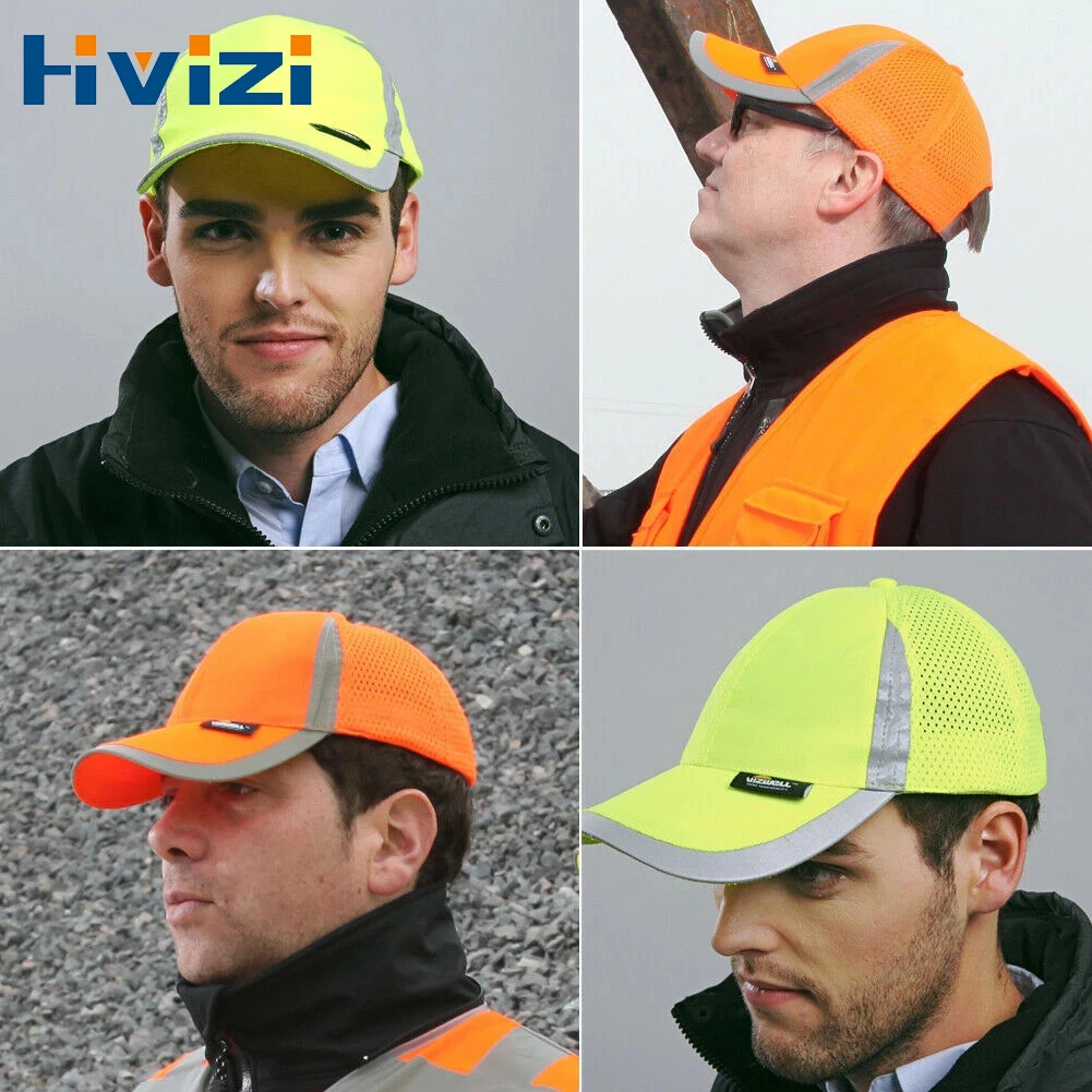 High Visibility Yellow/Lime Unisex Cap Hi Vis Workwear Reflective ...