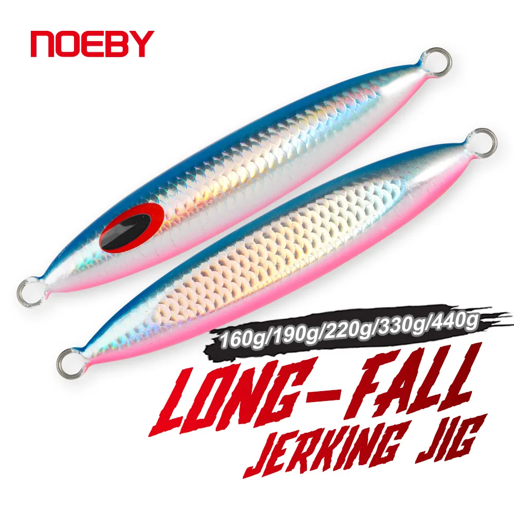 Noeby Metal Jig Fishing Lure 160g 190g 220g 250g 330g 440g Long Fall ...