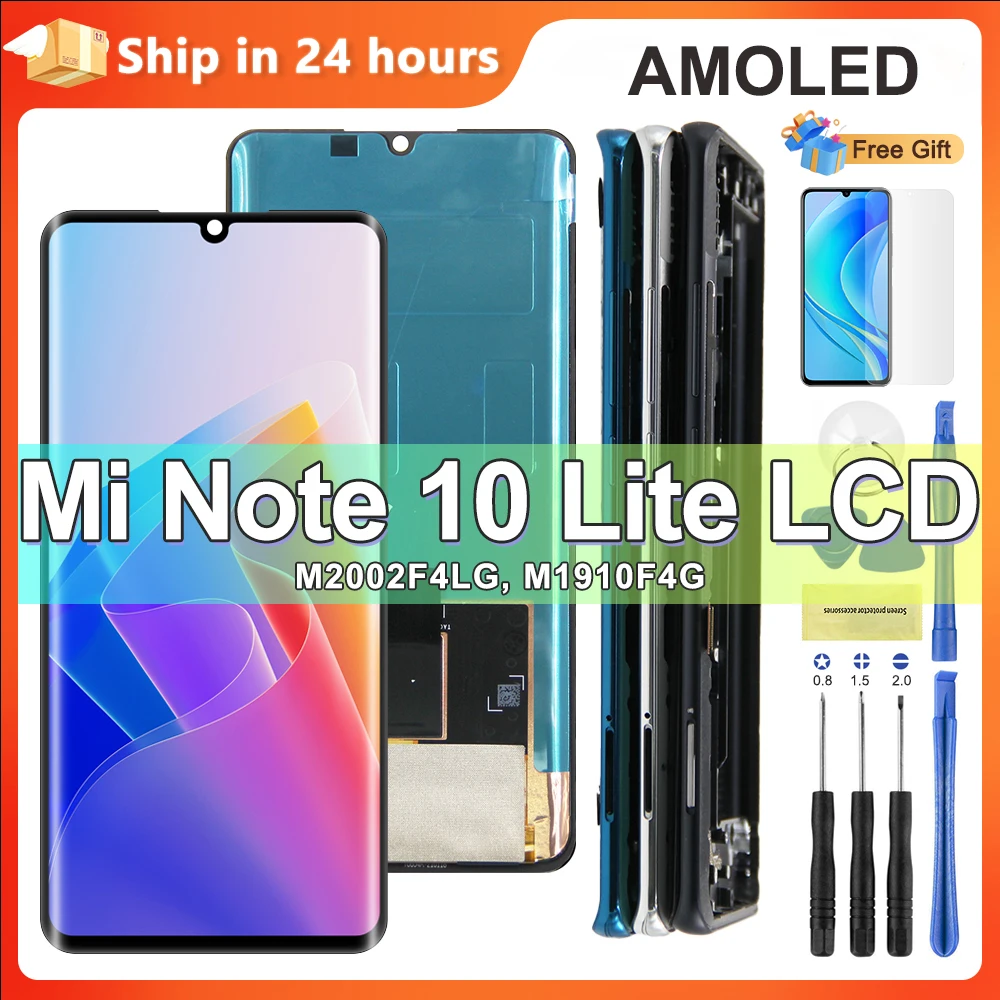 Tested-AMOLED-For-Xiaomi-Mi-Note-10-Lite-LCD-M2002F4LG-M1910F4G-Display ...