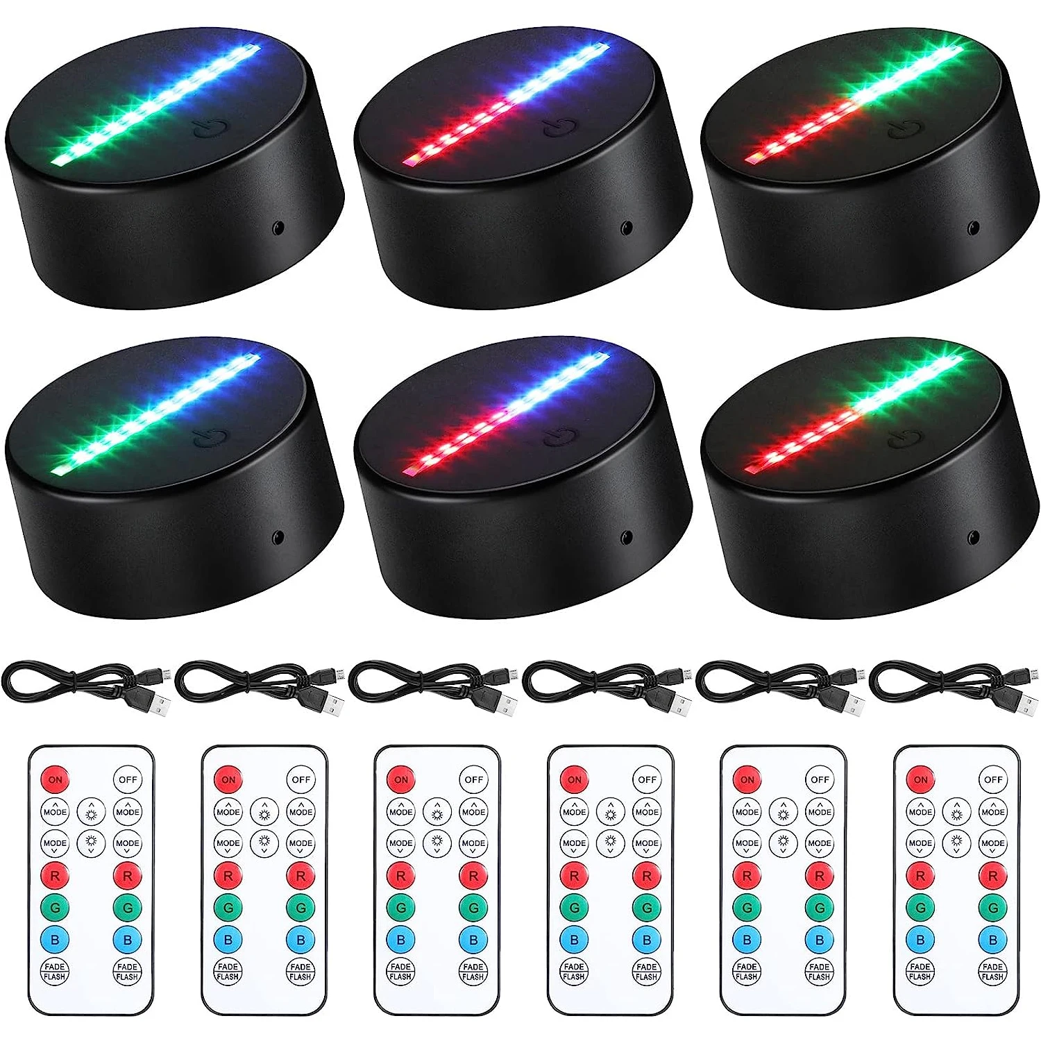 Base-de-l-mpada-LED-dois-tons-com-controle-remoto-e-cabo-USB-3D-cores ...