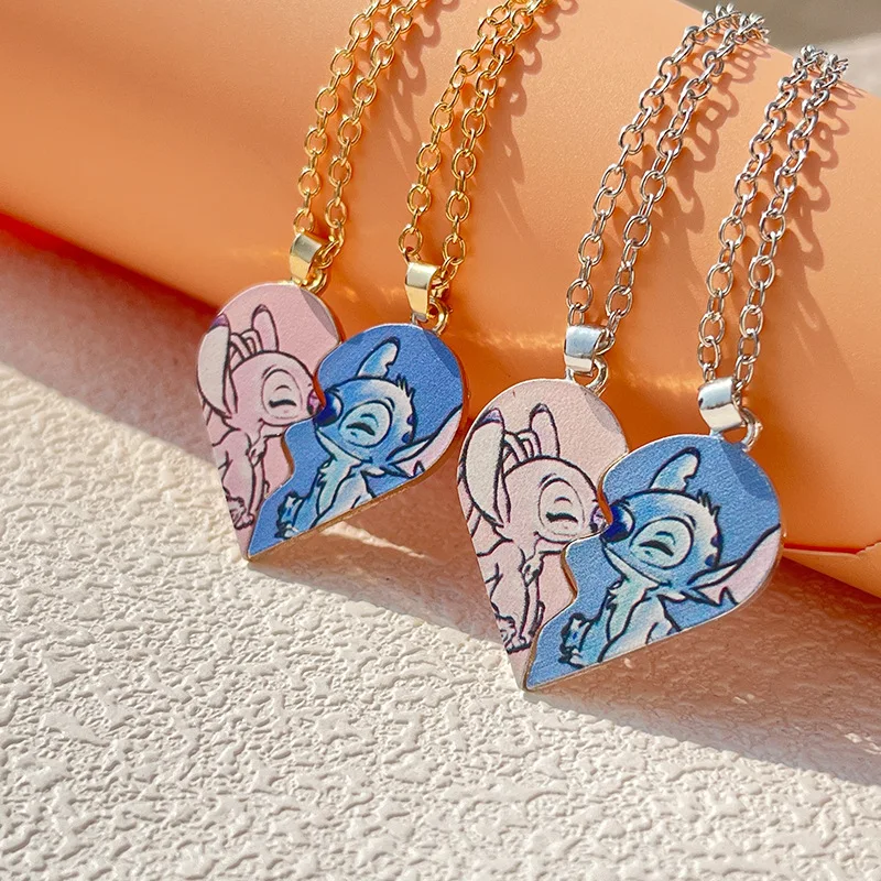 Collar-de-dibujos-animados-de-Disney-Stitch-para-mujer-cadena-de-estilo ...