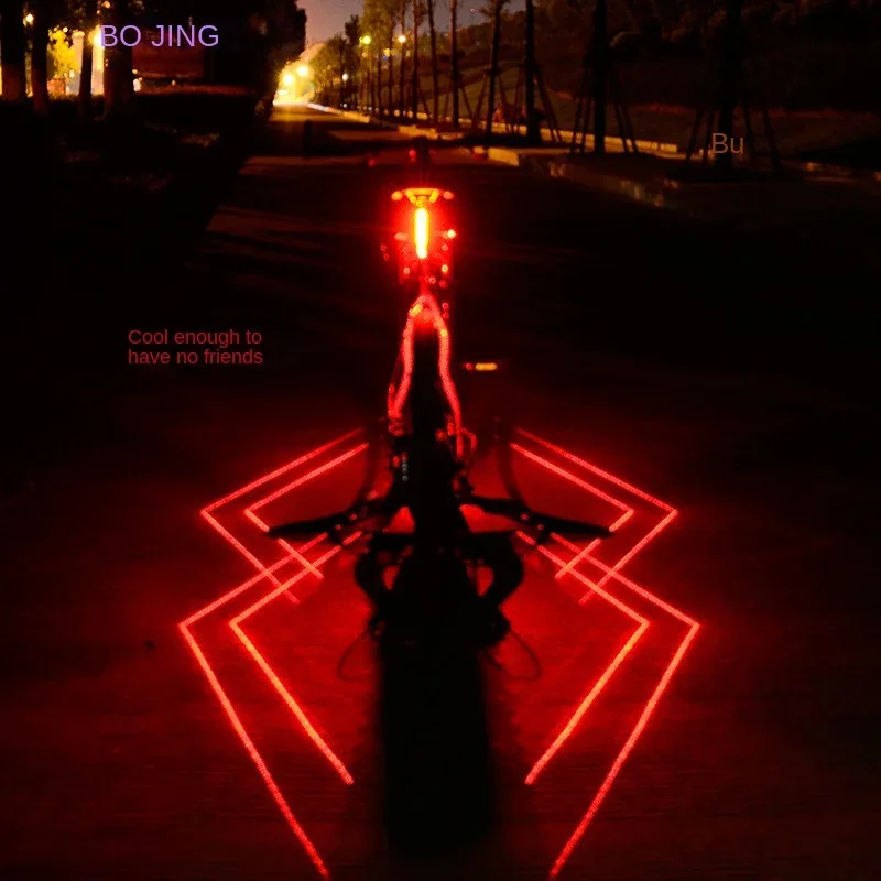 Rechargeable-Bicycle-Light-Laser-Taillight-Night-Riding-LED-Light-Front ...