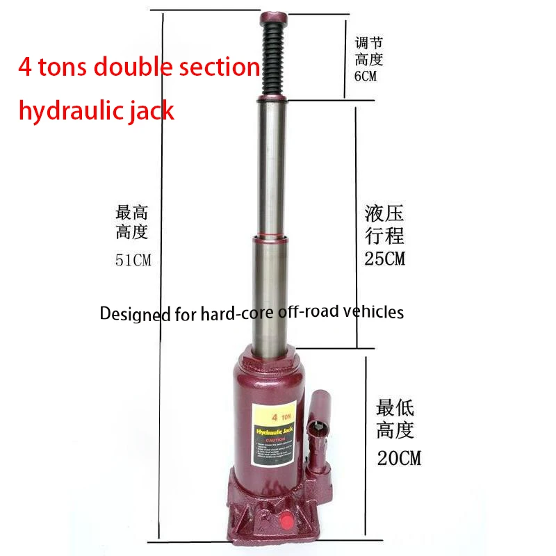 Load-bearing-4-Tons-4T-Double-Section-Hydraulic-Jack-Off-road-Vehicle ...