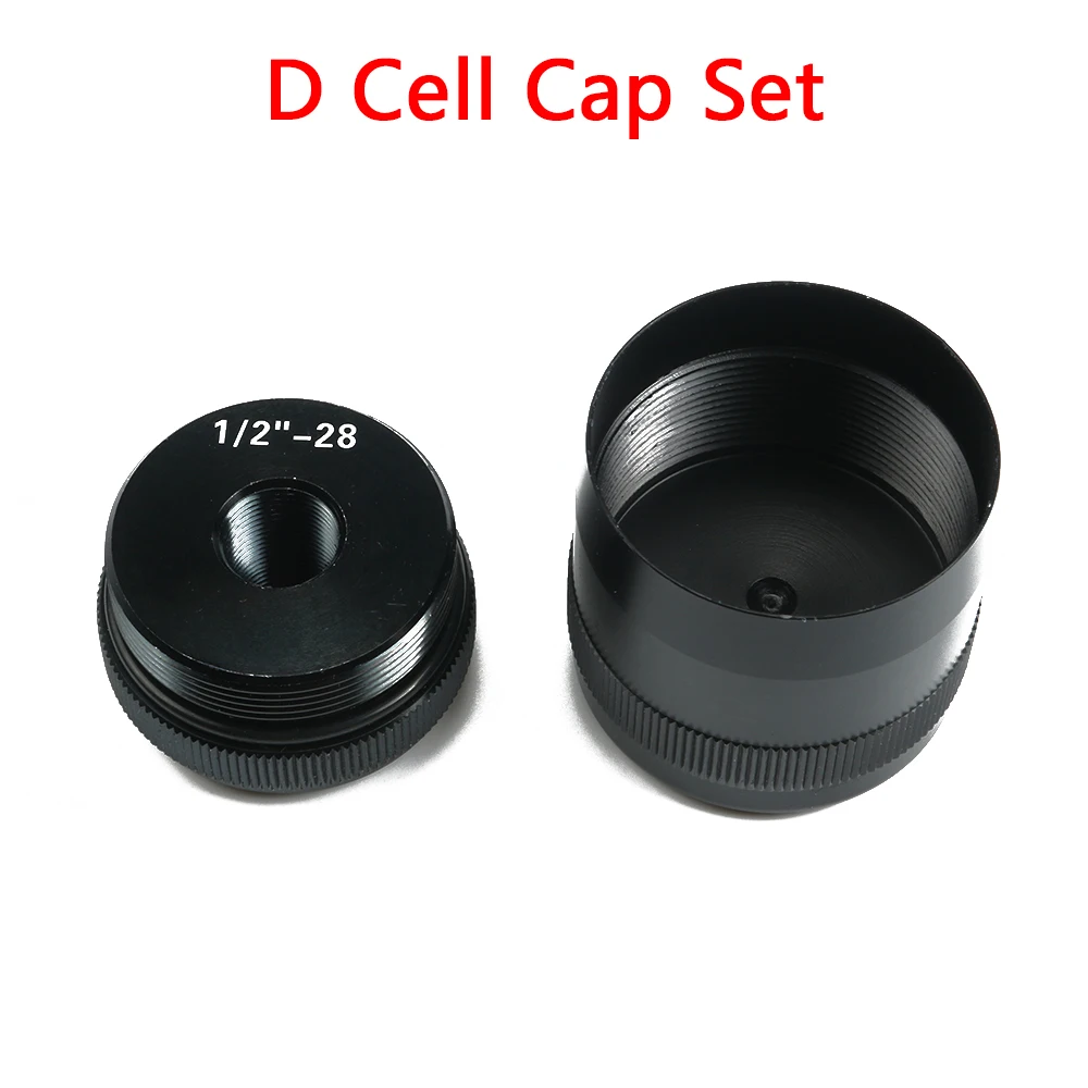 For-Maglite-D-Cell-Cap-Set-1-2-28-Aluminum-End-Caps-Black-High-Quality ...