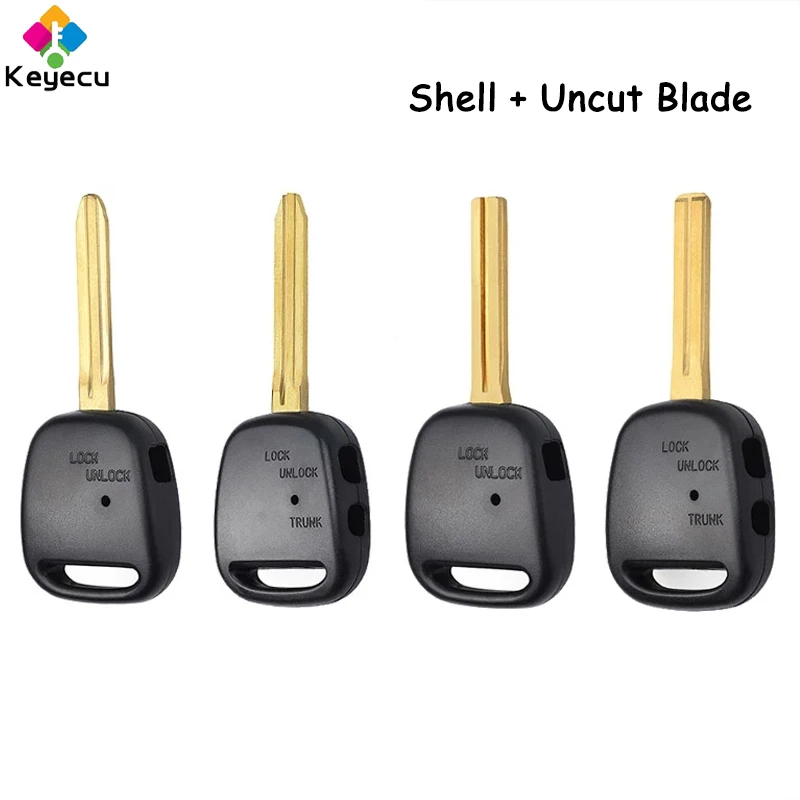KEYECU-Remote-Car-Key-Shell-Case-Fob-Side-1-2-Buttons-TOY43-TOY48-Blade ...