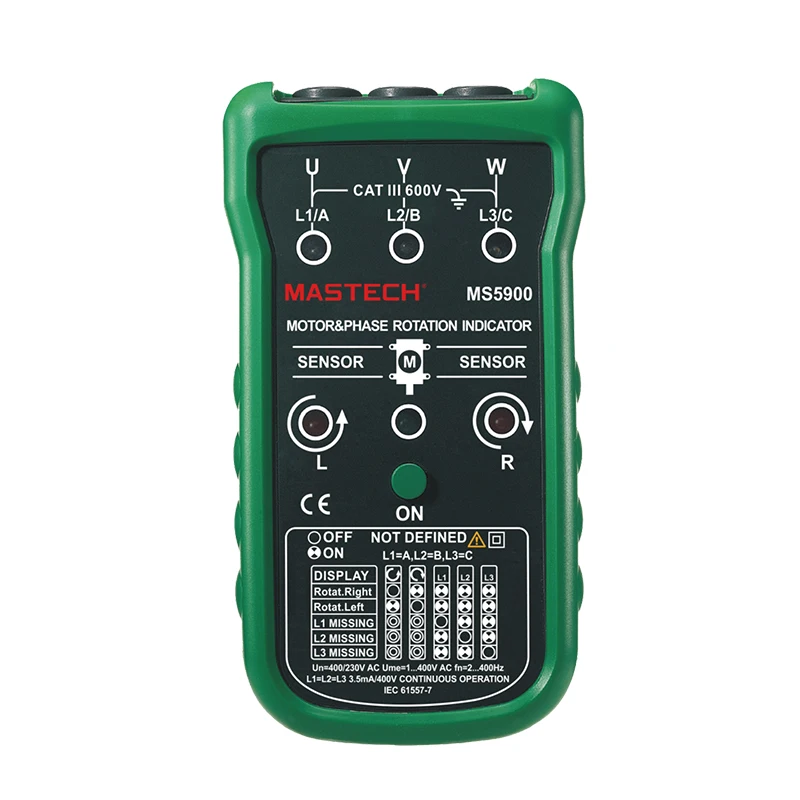 MS5900-LED-Field-Indicator-Phase-Rotation-Tester-3-Motor-Meter-Sequence ...