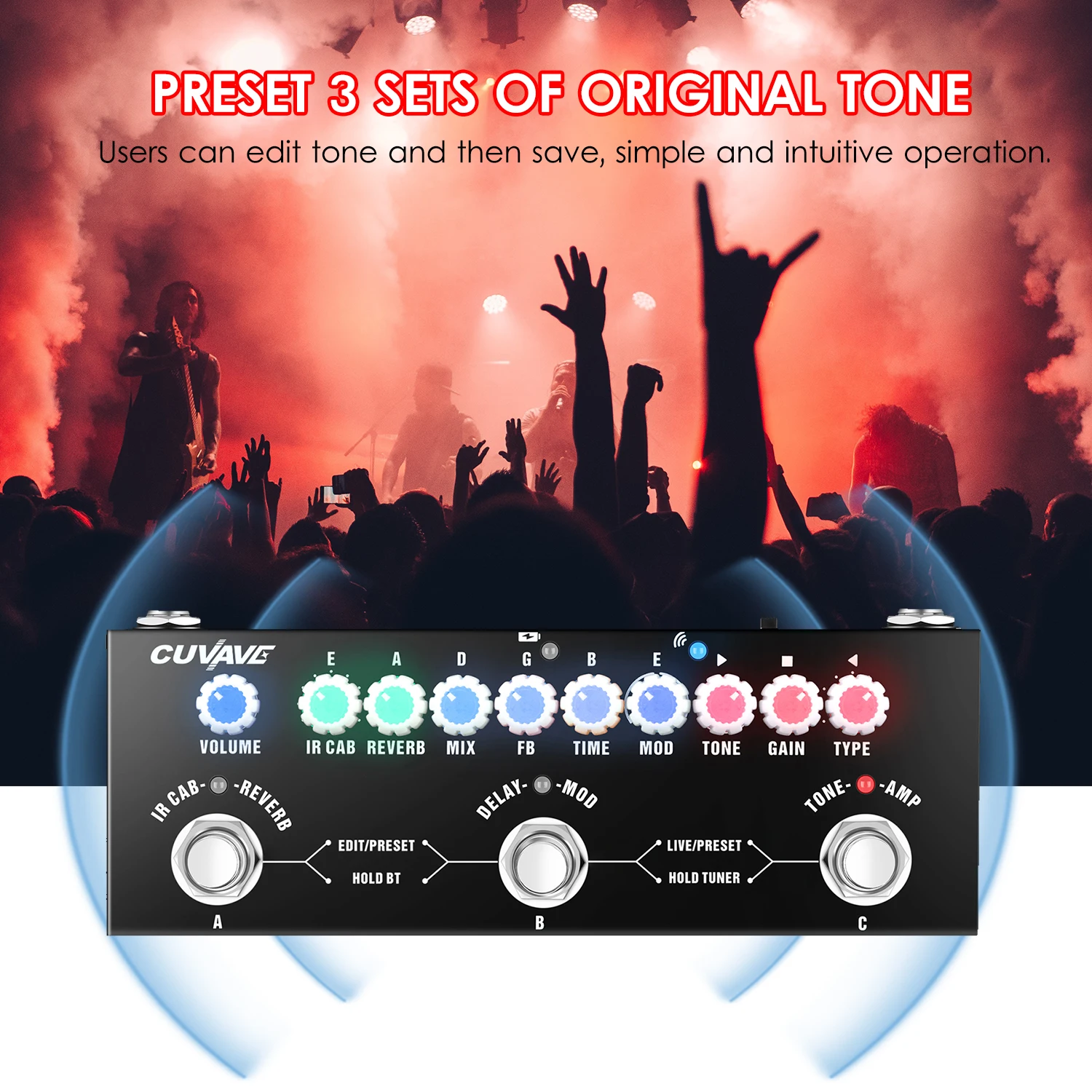 Cuvave-CUBE-BABY-Guitar-Multi-Effects-Pedal-Phone-Recording-Function ...