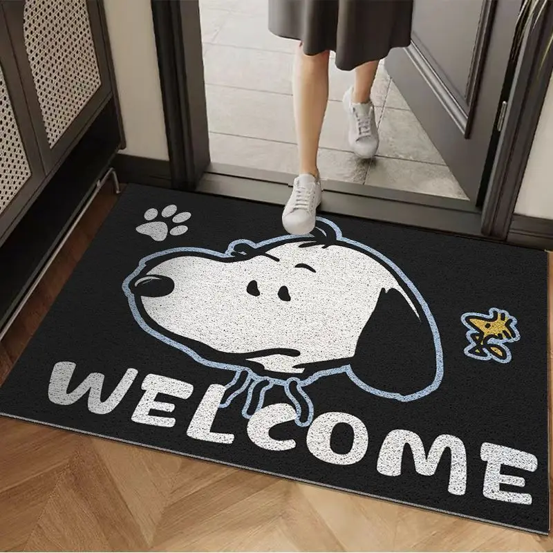 Snoopy Welcome Door Mat Cartoon Fashion Family Entryway Door Floor Mat ...