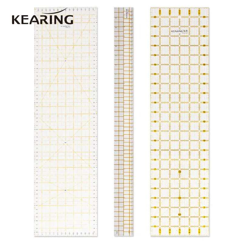 Kearing-60cm-24inch-Patchwork-Quilting-Ruler-Acrylic-Transparent-Fabric ...