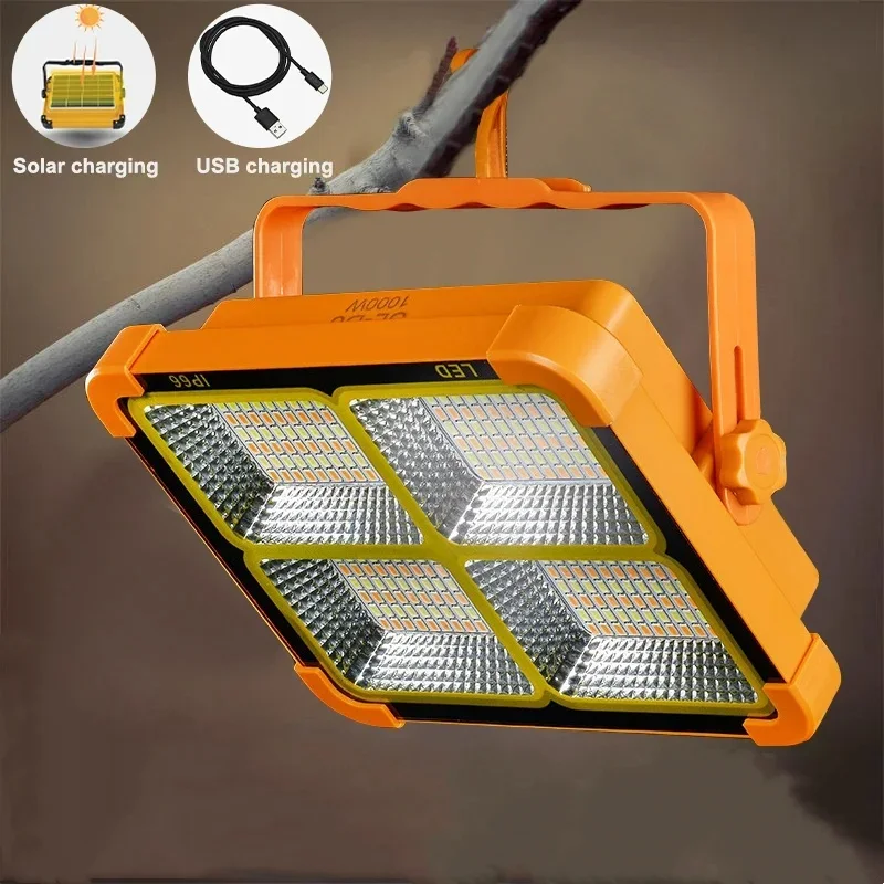 New-Rechargeable-Solar-Flood-Light-Outdoor-Portable-LED-Reflector ...
