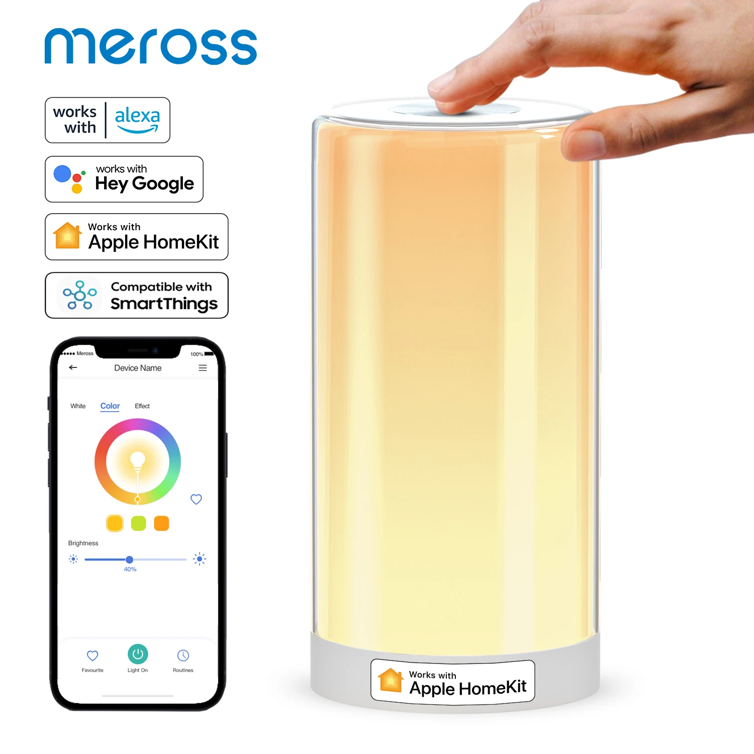 Meross-HomeKit-Smart-Table-Lamp-RGBWW-LED-Wi-Fi-Night-Lamp-6W-Touch ...