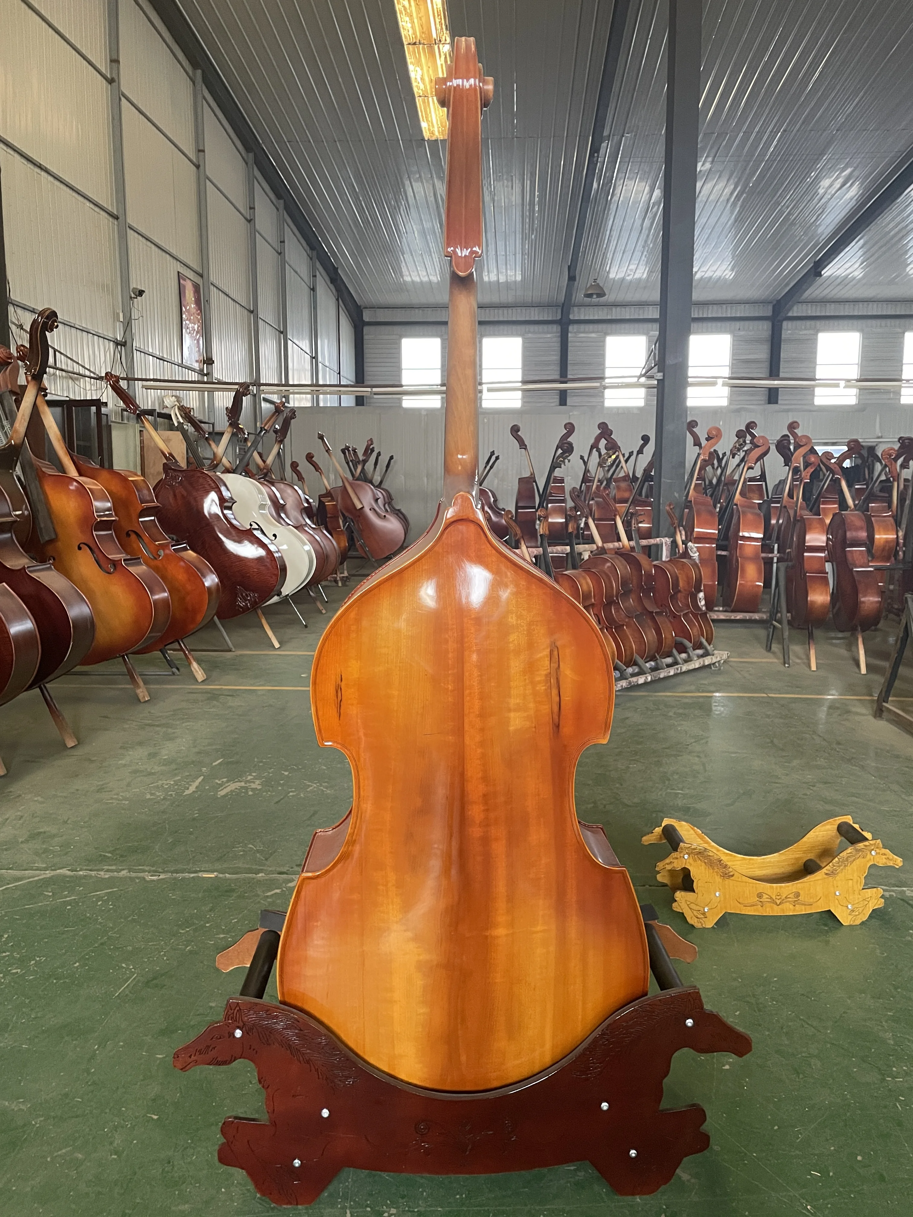 Customized Double Bass Handmade Solid Wood with Free Bag, Popular Wood ...