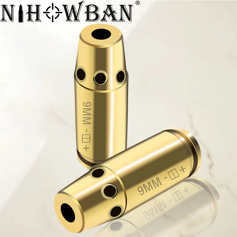 Nihowban Tactical Red Dot Laser Sight Short 9mm Brass Bullet Infrared ...
