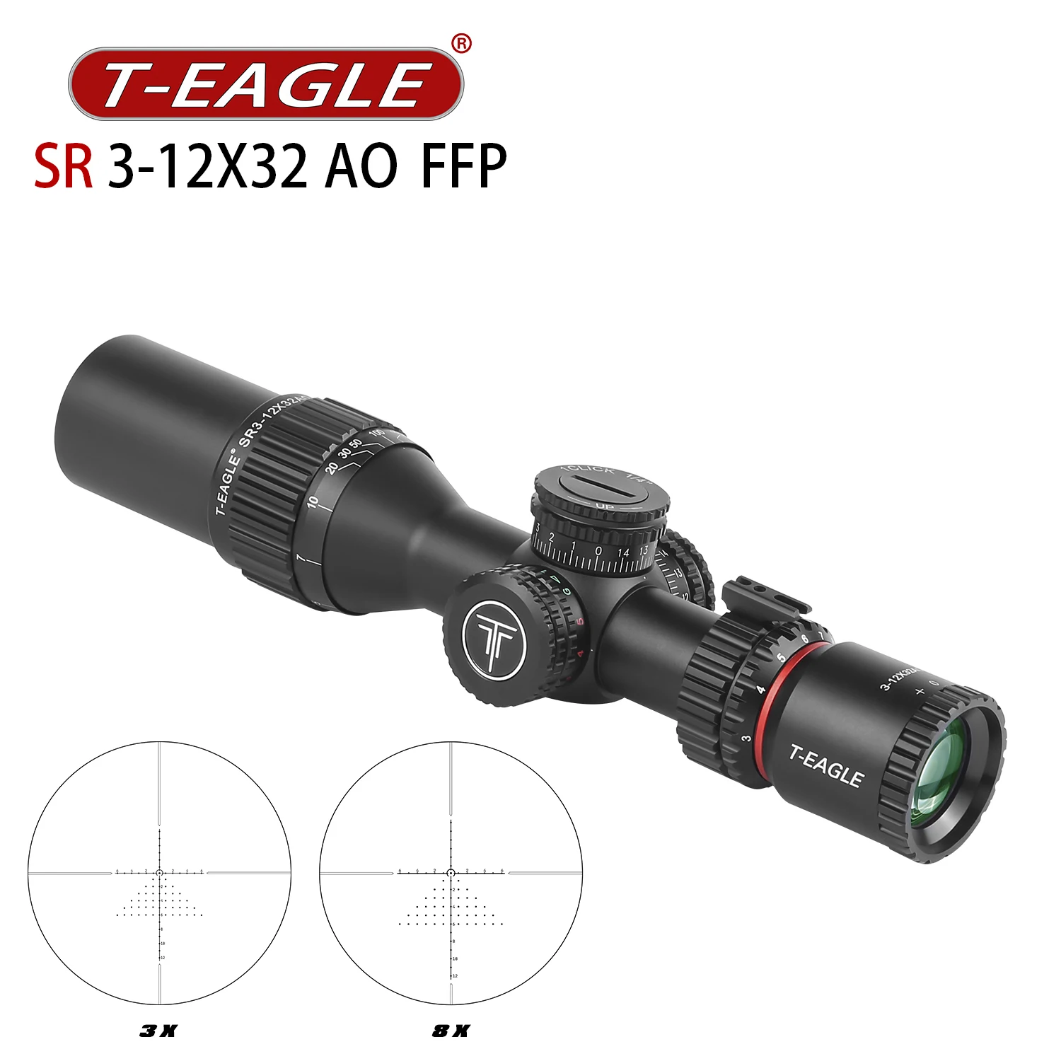 T EAGLE SR 3 12X32 AO FFP Compact Hunting Scope Tactical Rifle Scopes ...