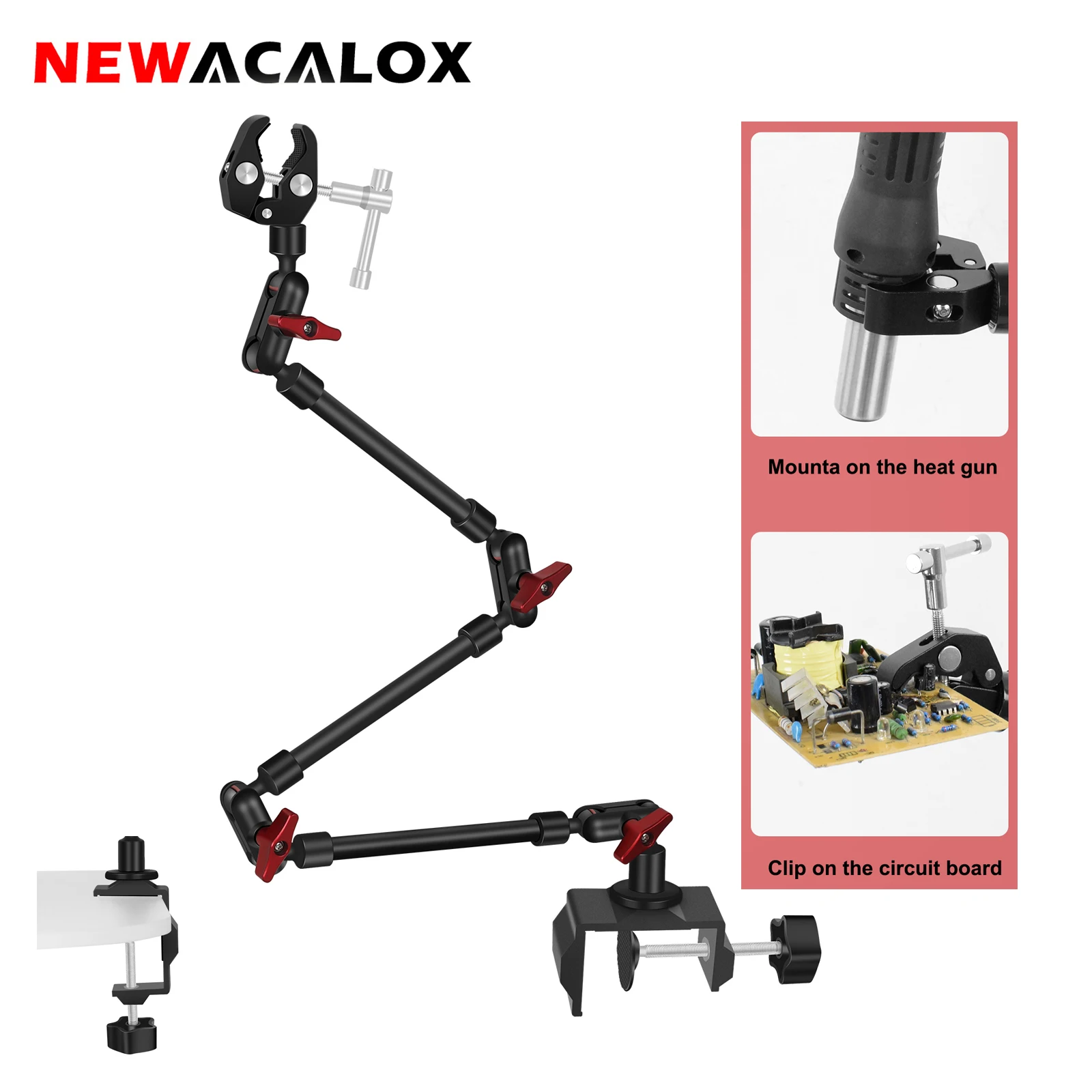 NEWACALOX-Circuit-Board-Holder-Hot-Air-Gun-Stand-Long-Handle-Soldering ...