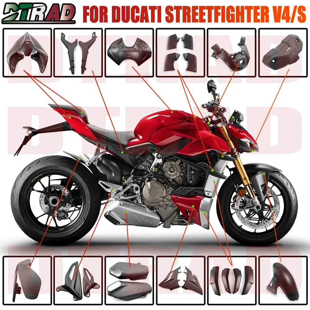 2022-For-DUCATI-Streetfighter-V4-V4S-2020-2023-Carbon-Fiber-Matte-Body ...
