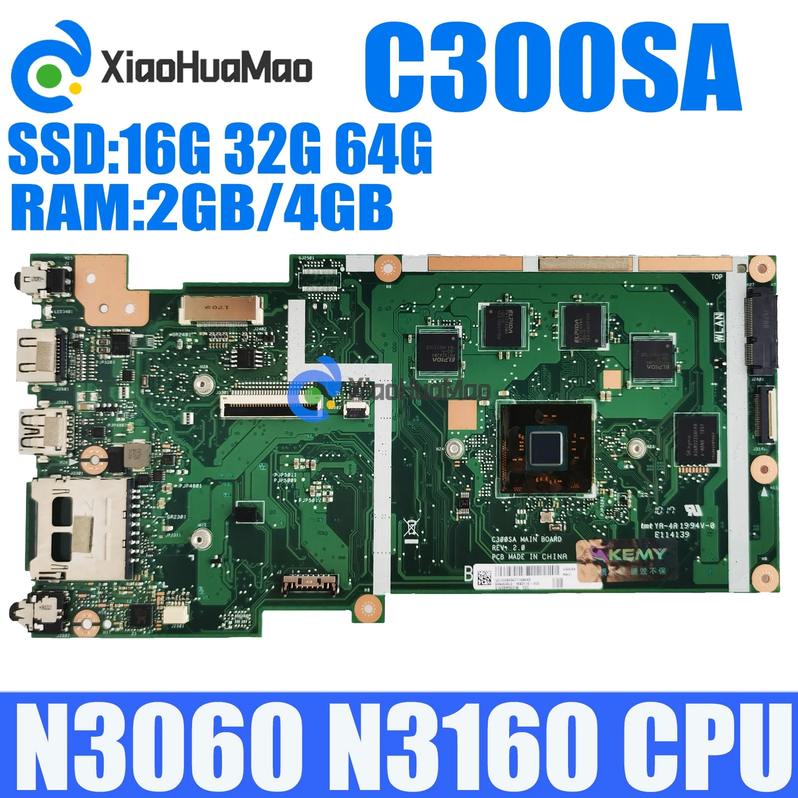 C300SA-N3060-N3160-CPU-2GB-4GB-RAM-16G-32G-64G-SSD-Motherboard-For-ASUS ...