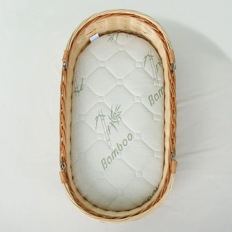 Baby Changing Pad Moses Basket or Oval Bassinet Mattress Pad with Soft ...