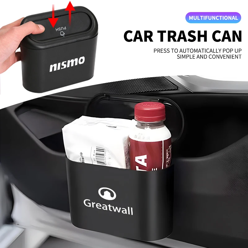 Hanging-Car-Trash-Bin-with-Lid-Portable-Plastic-Garbage-Can-For-BMW-E46 ...