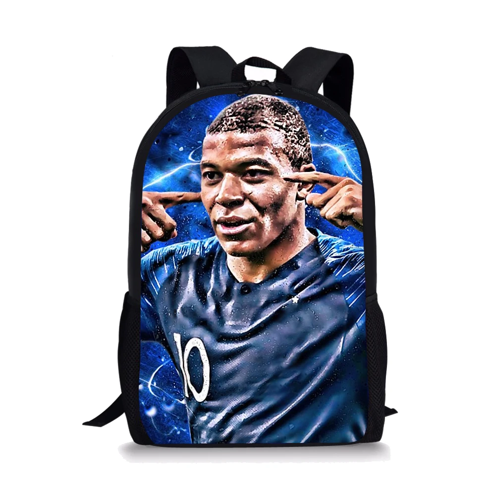 Football-star-Kylian Mbappé School Bags For Boys Girls 3D Print School ...