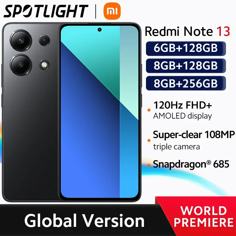 World-Premiere-Redmi-Note-13-Global-Version-Cellphone-Snapdragon-685 ...
