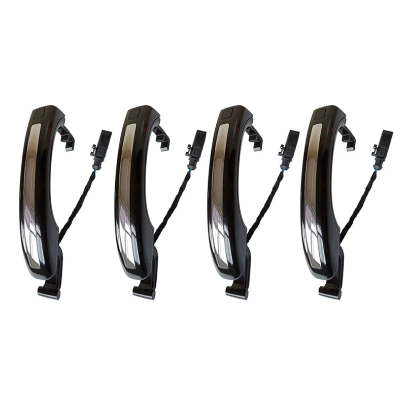 4Piece Car Black Smart Sensor Exterior Door Handle Replacement Parts ...
